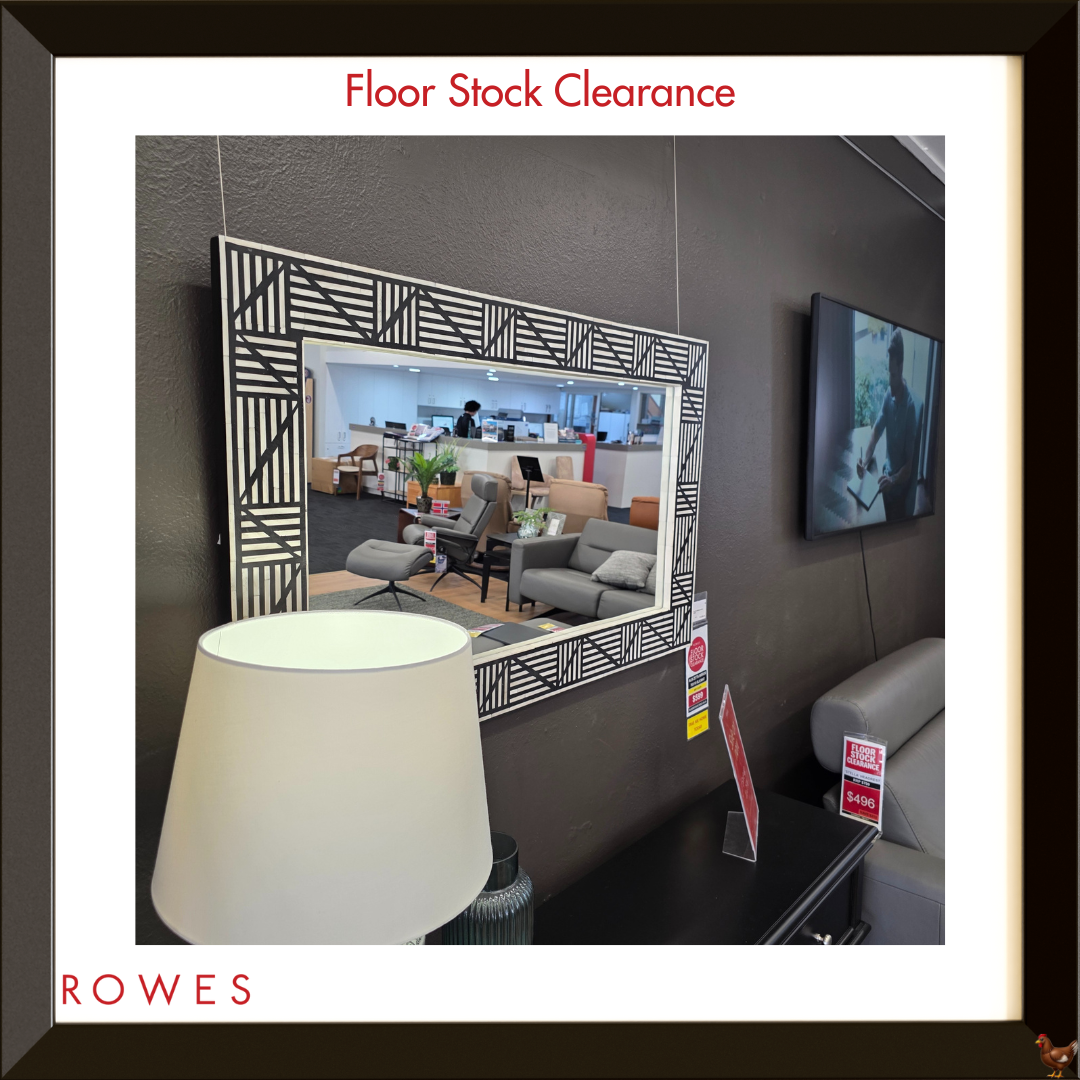 Zetta Black & White Mirror – rowesfurniture